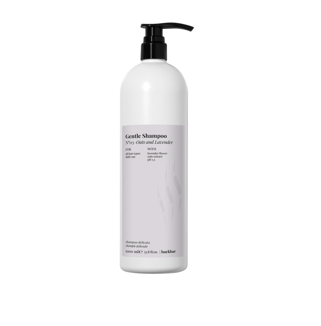 Back Bar Gentle Shampoo No.03 Oats and Lavender 1L - Farmavita